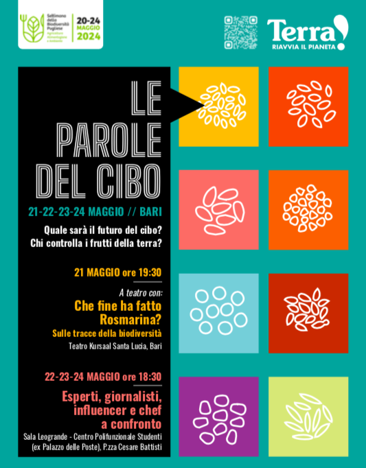 Bari ,“Le parole del cibo” dal 21 al 24 maggio di Terra!