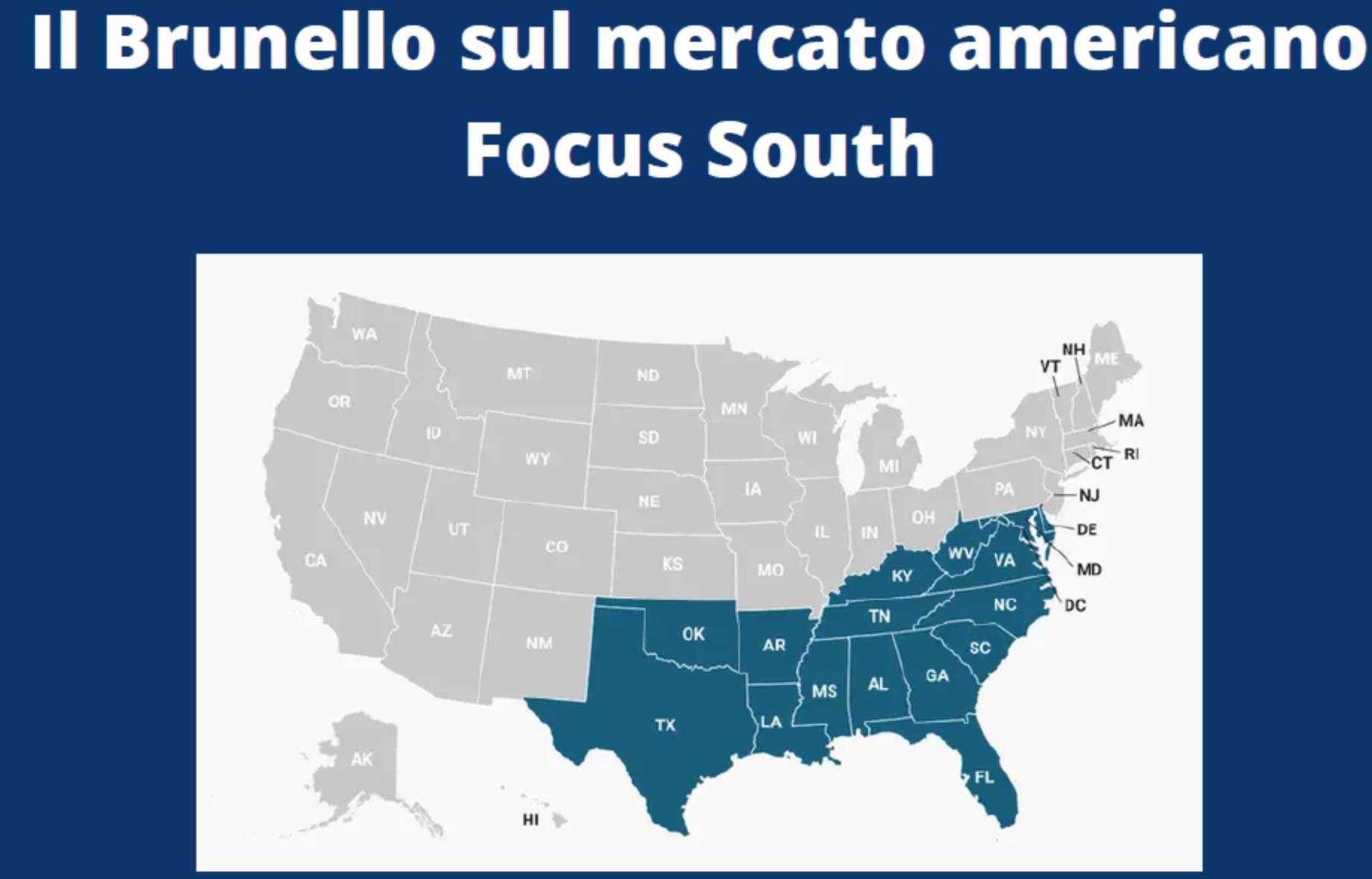 Brunello di Montalcino negli Usa: la nuova frontiera è il Sud